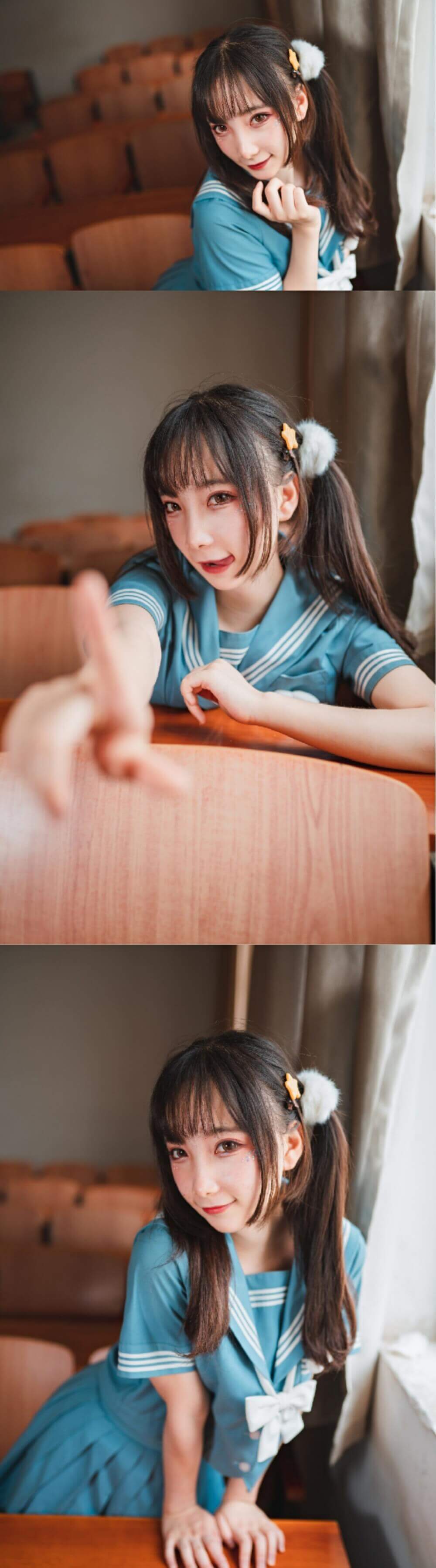 双马尾发型美女jk制服白丝美腿短裙极致诱惑图片 次元领域